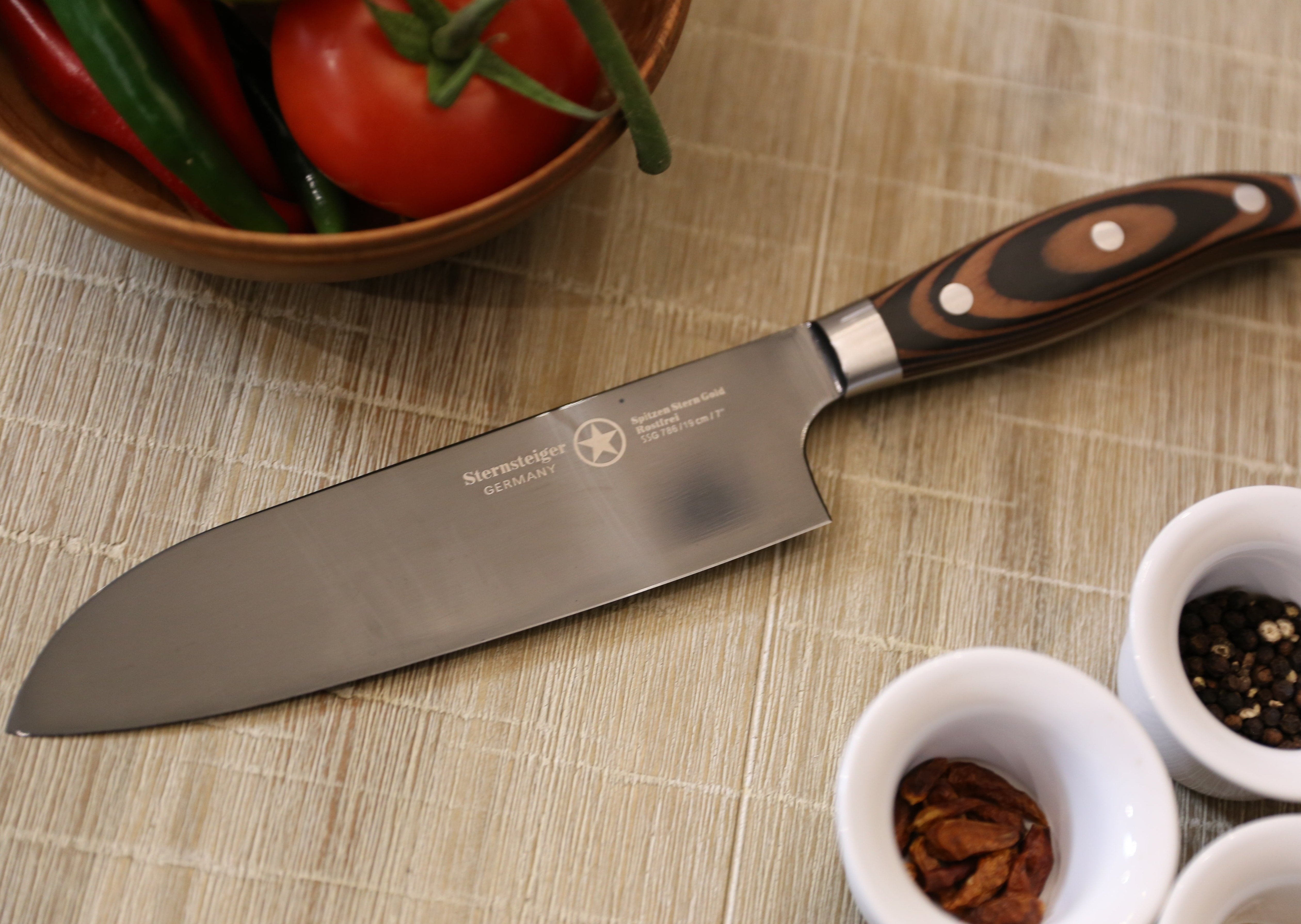 Santoku knife (7"/18cm) | Sternsteiger - Titanium Collection ...